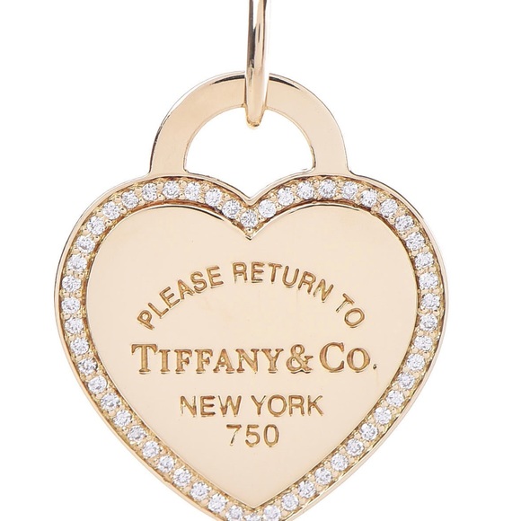 Tiffany & Co. | Jewelry | Rare Tiffany 8k Rose Gold Diamond Pendant ...